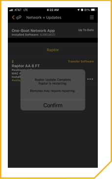 Issues Updating a Raptor to the 2.040 Software Using the OBN App on an ...
