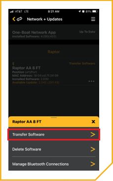 Issues Updating a Raptor to the 2.040 Software Using the OBN App on an ...