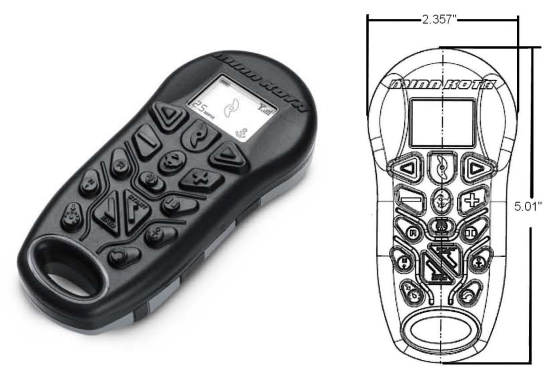 i-Pilot 1.0 Remote Dimensions (obsolete) – Minn Kota